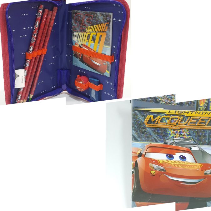 Disney Pixar’s Lightning McQueen Filled Stationery Pencil Case - Zailakwt